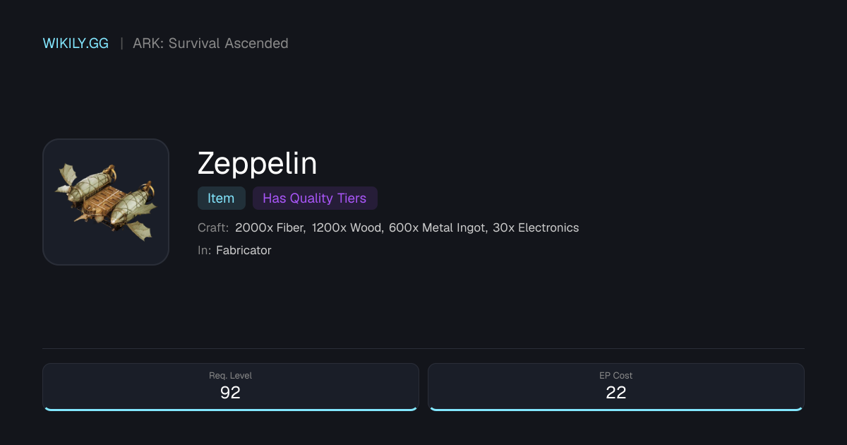 Zeppelin - ARK: Survival Ascended