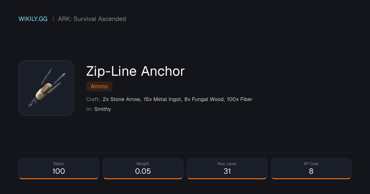 Zip-Line Anchor - ARK: Survival Ascended