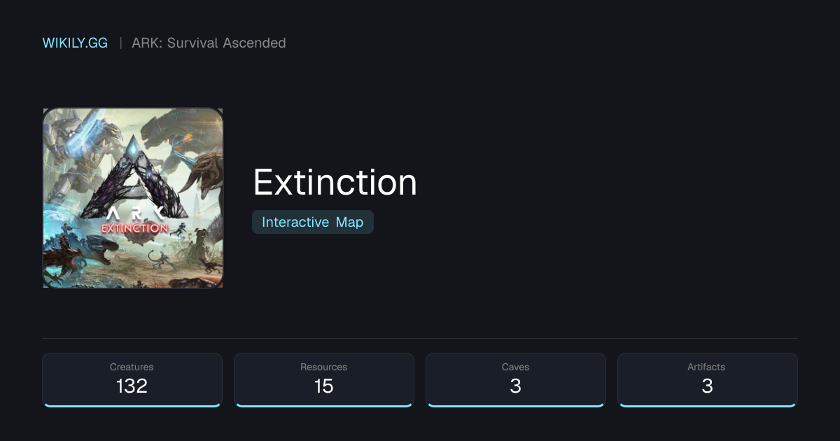 Extinction Resource Map - Spawns & Caves - ARK: Survival Ascended