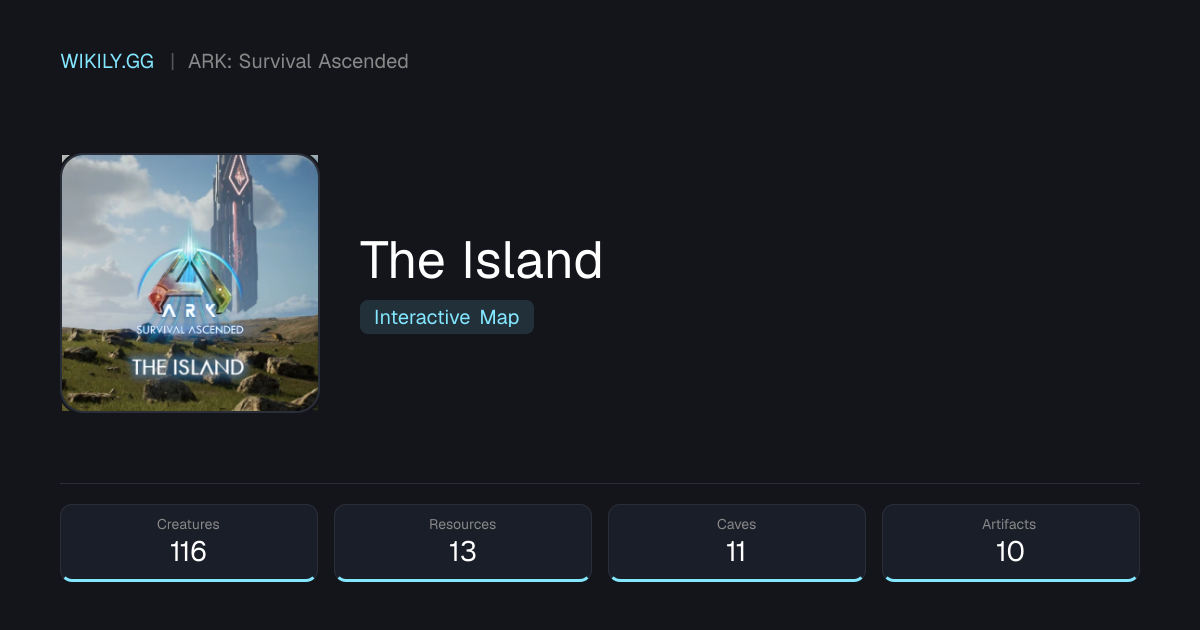 The Island Resource Map - Spawns & Caves - ARK: Survival Ascended