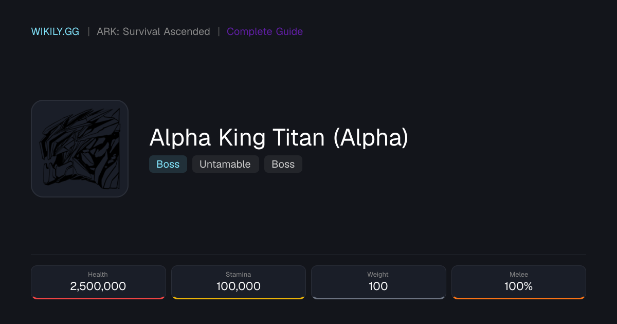 Alpha King Titan (Alpha) - ARK: Survival Ascended