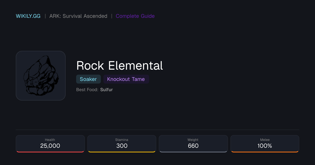 Rock Elemental - ARK: Survival Ascended