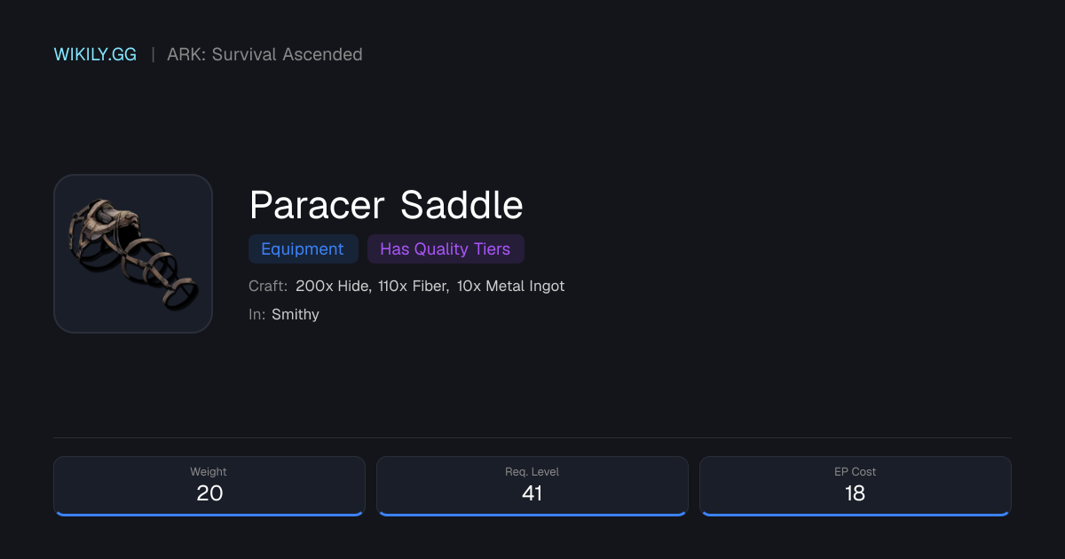 Montura de Paracer - ARK: Survival Ascended