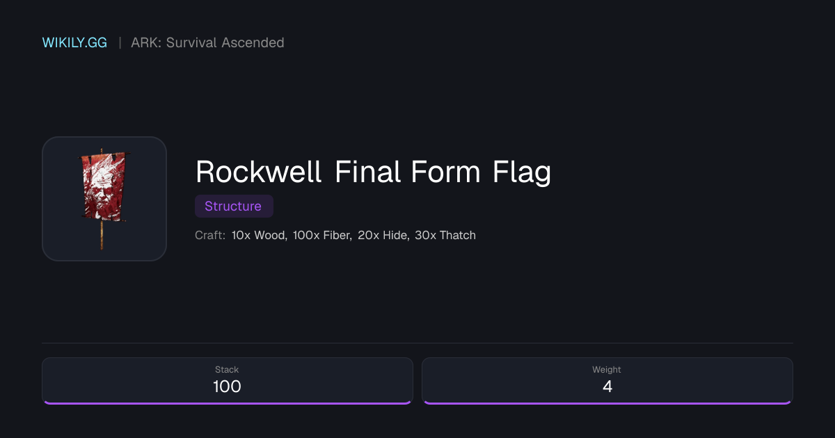 Bandera de forma final Rockwell - ARK: Survival Ascended