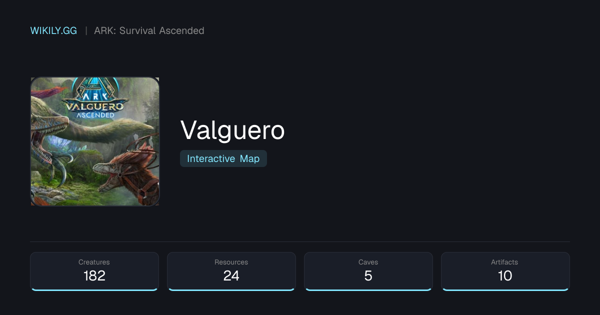Mapa de recursos de Valguero - Spawns y cuevas - ARK: Survival Ascended