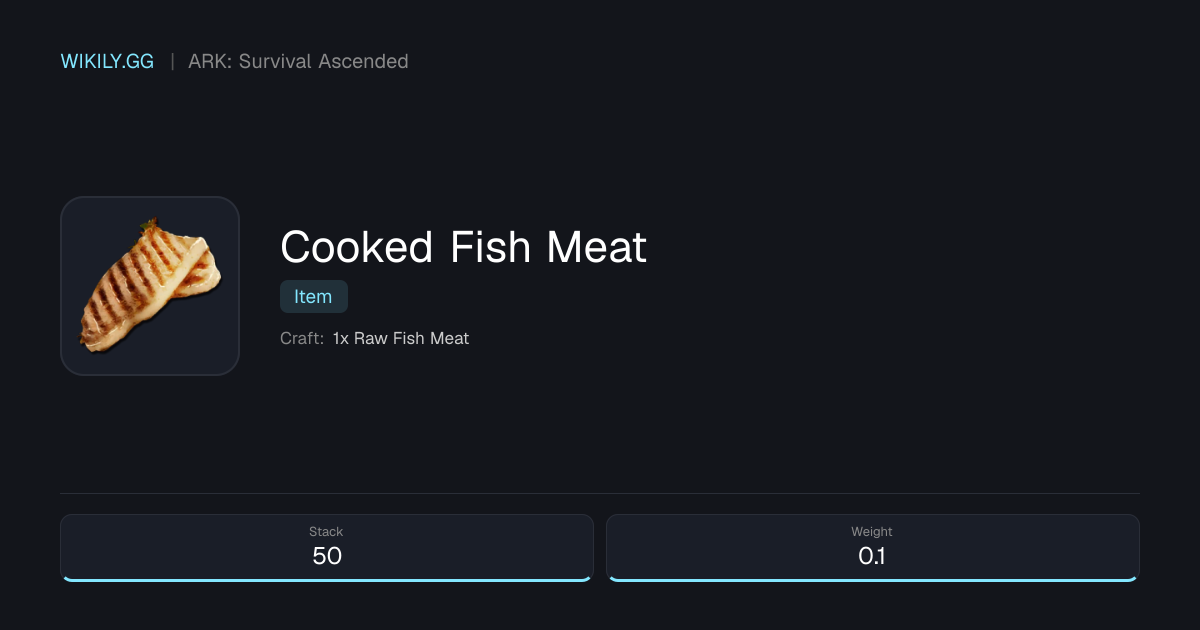 Cooked Fish Meat - ARK: Survival Ascended