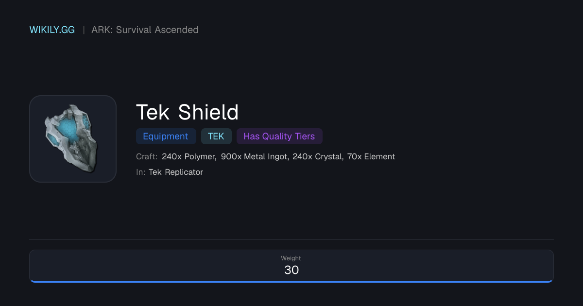 테크 방패 - ARK: Survival Ascended