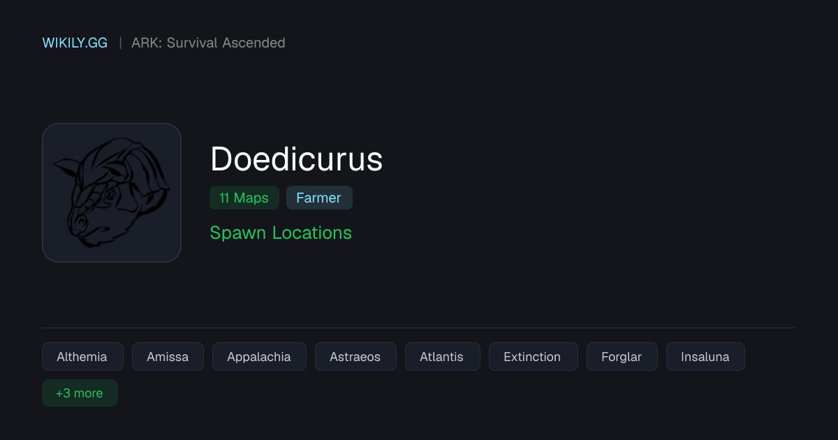 Doneedicourus Spawnlocaties - ARK: Survival Ascended