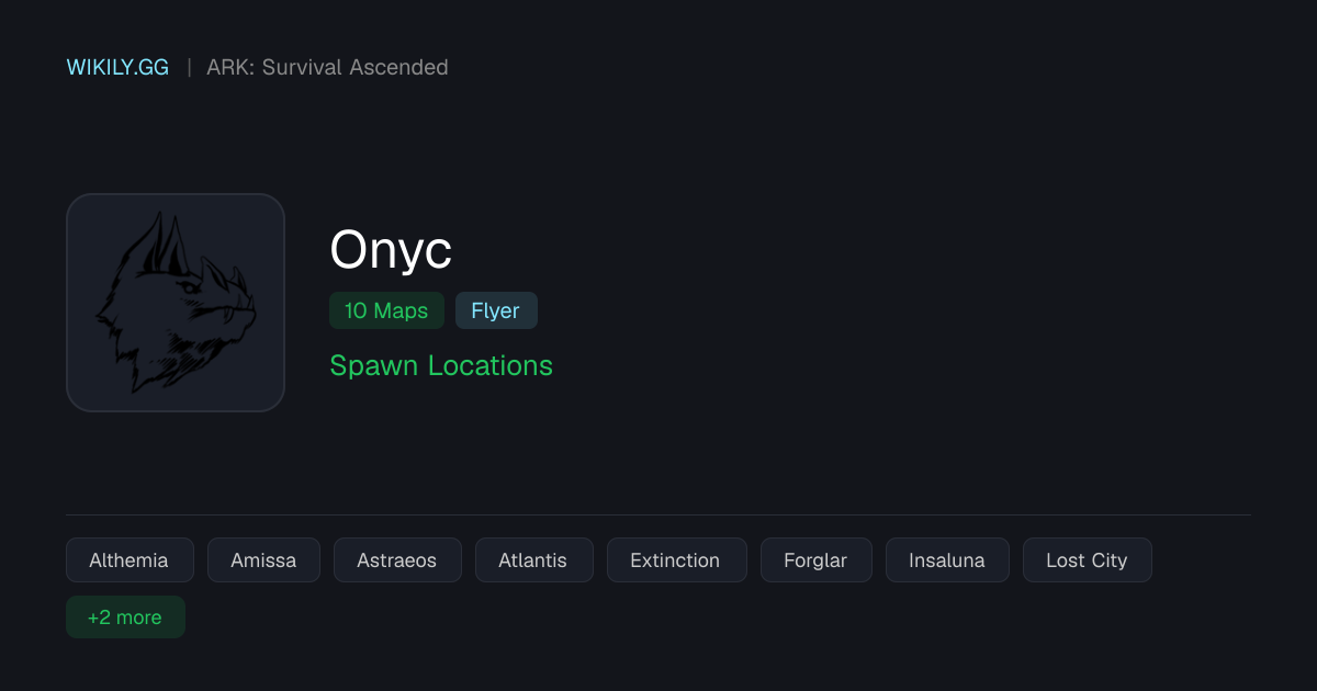 Onyc Spawn Locaties - ARK: Survival Ascended