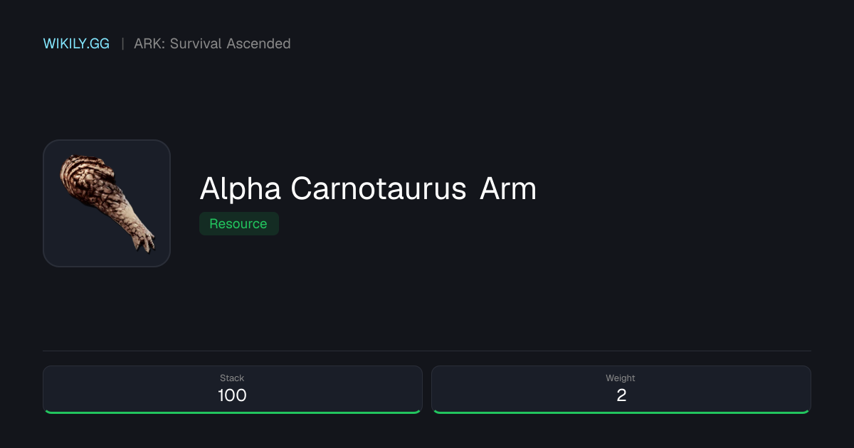 Alpha Carnotaurus Arm - ARK: Survival Ascended