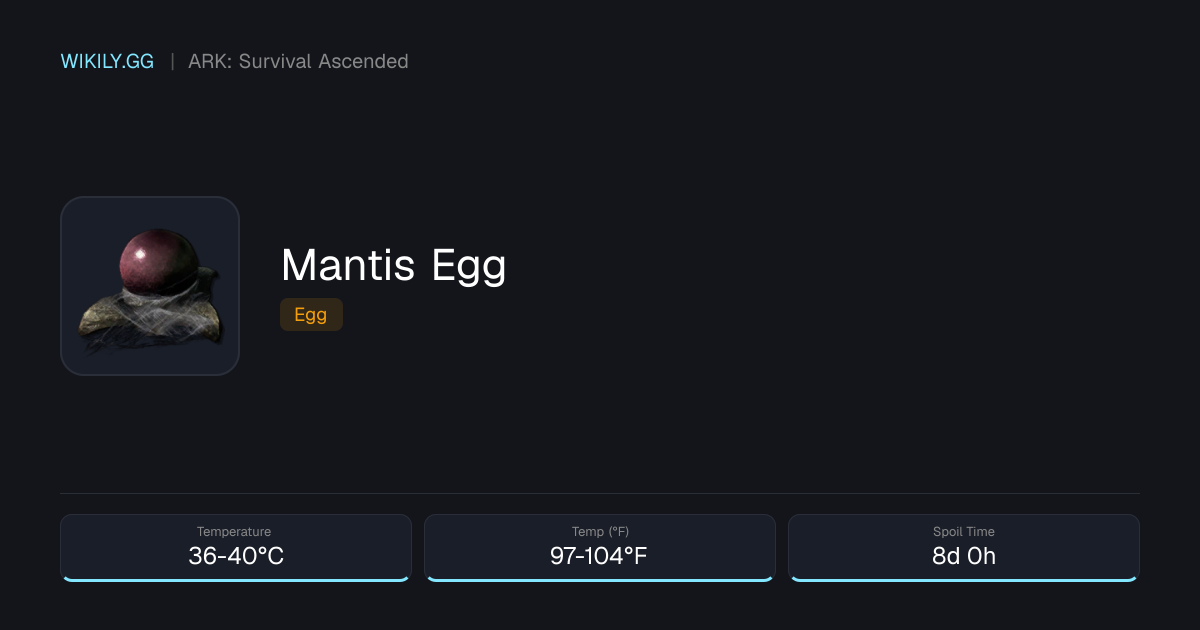 Mantis Egg - ARK: Survival Ascended