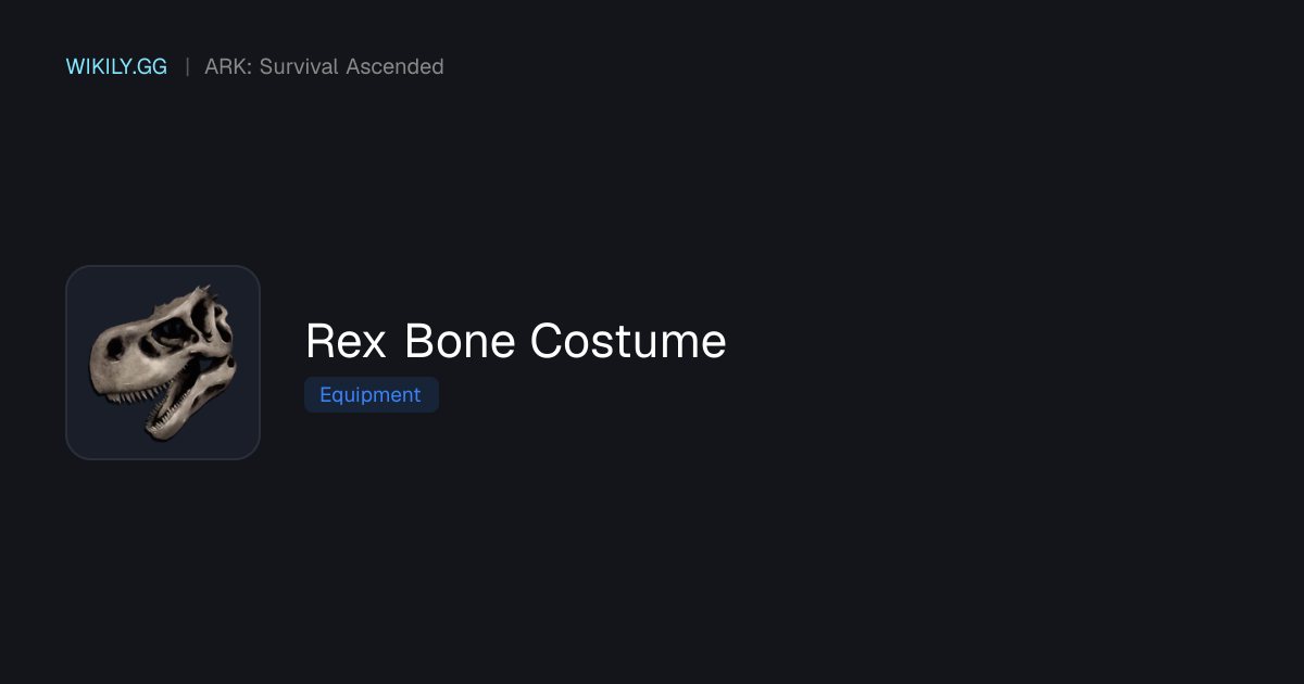 Rex Bone Costume - ARK: Survival Ascended