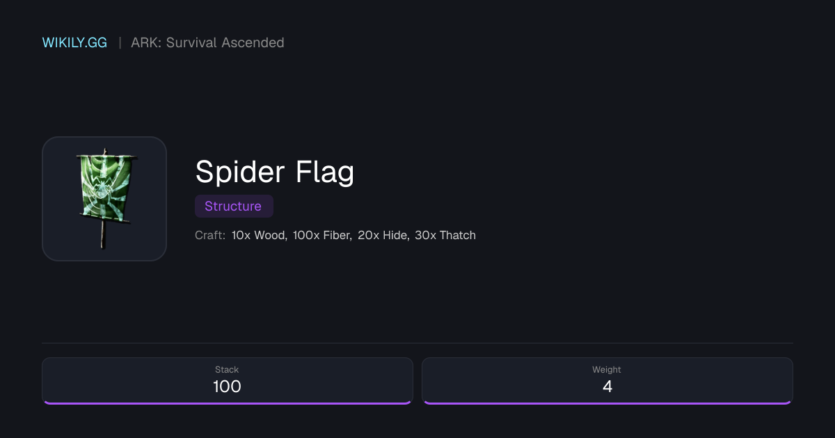 Spider Flag - ARK: Survival Ascended