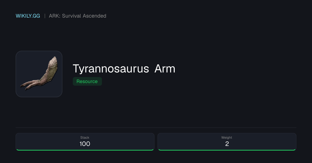 Tyrannosaurus Arm - ARK: Survival Ascended