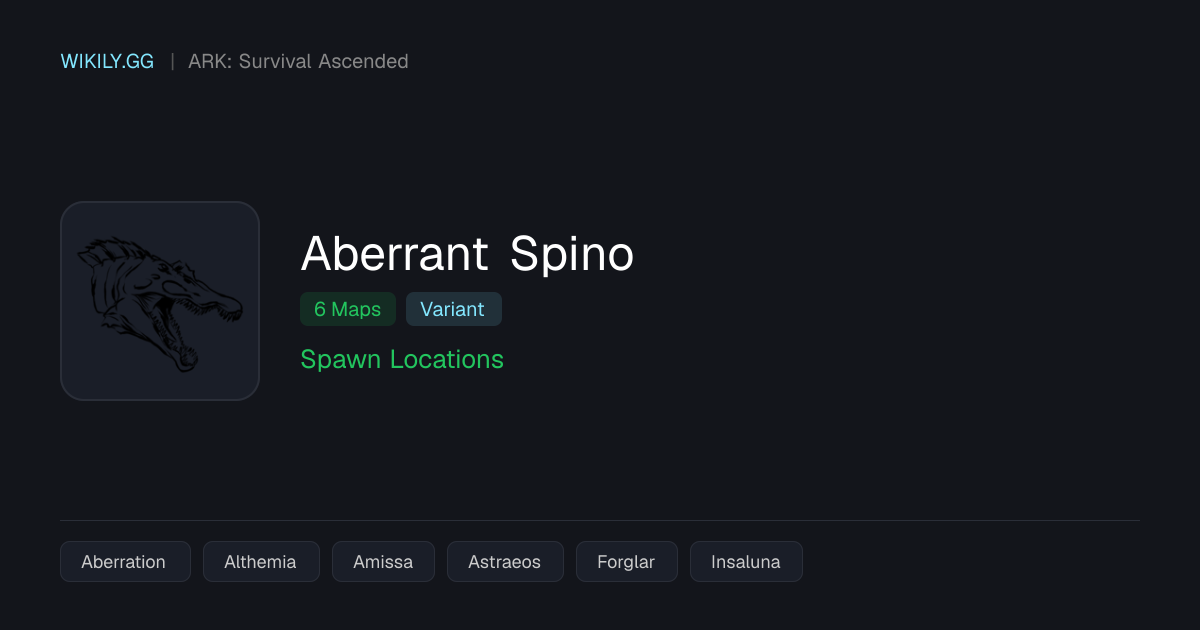 Anormal spino Yaratım Noktaları - ARK: Survival Ascended