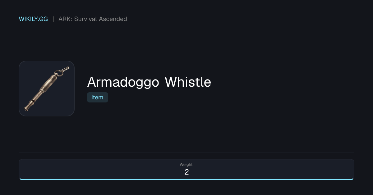 Armadoggo Düdüğü - ARK: Survival Ascended