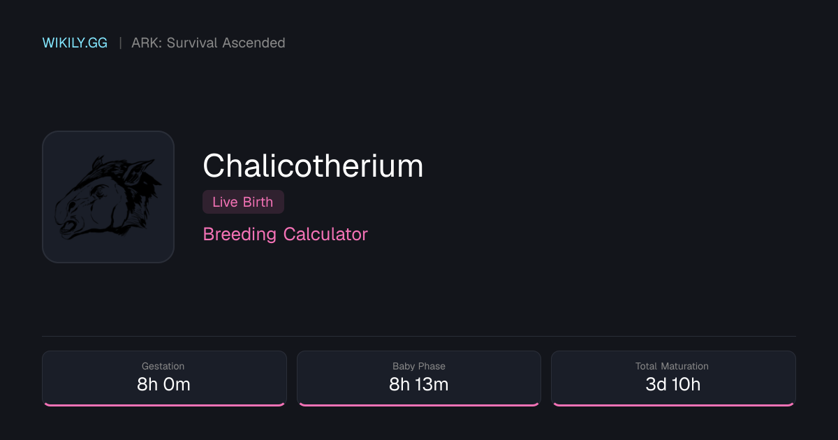 Chalicotherium 配种计算器 - ARK: Survival Ascended