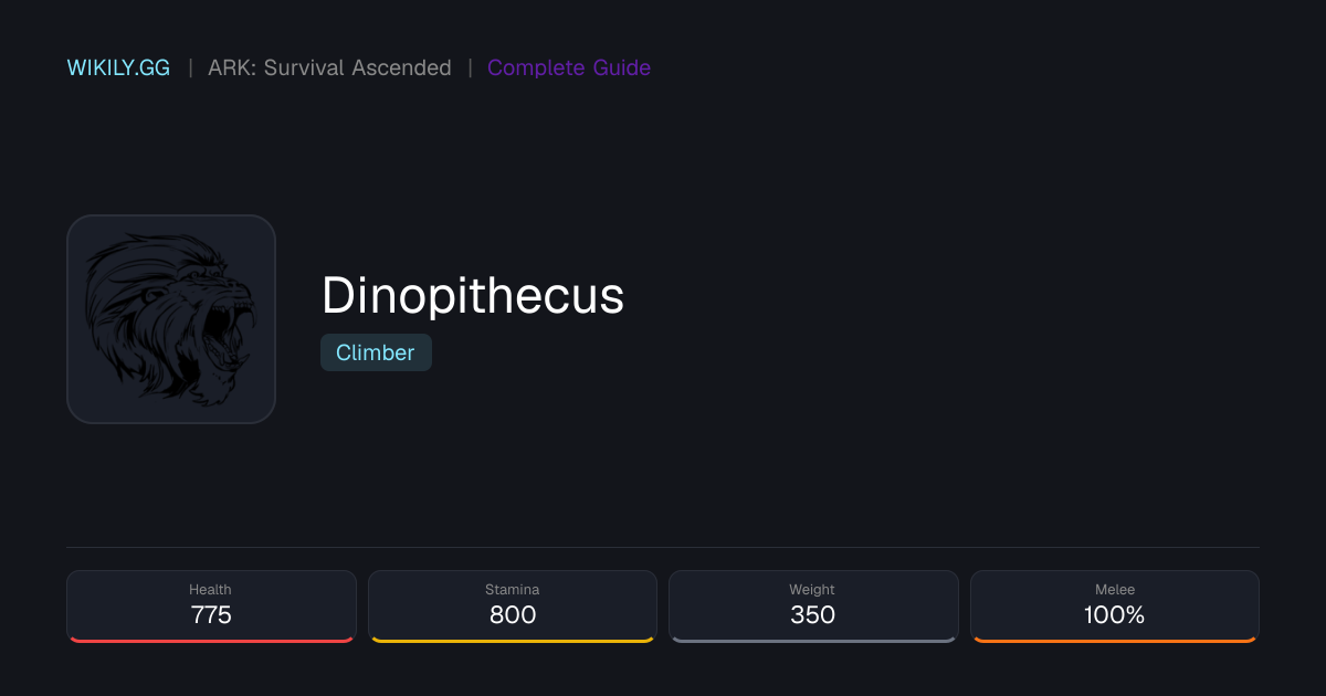 Dinopithecus - ARK: Survival Ascended
