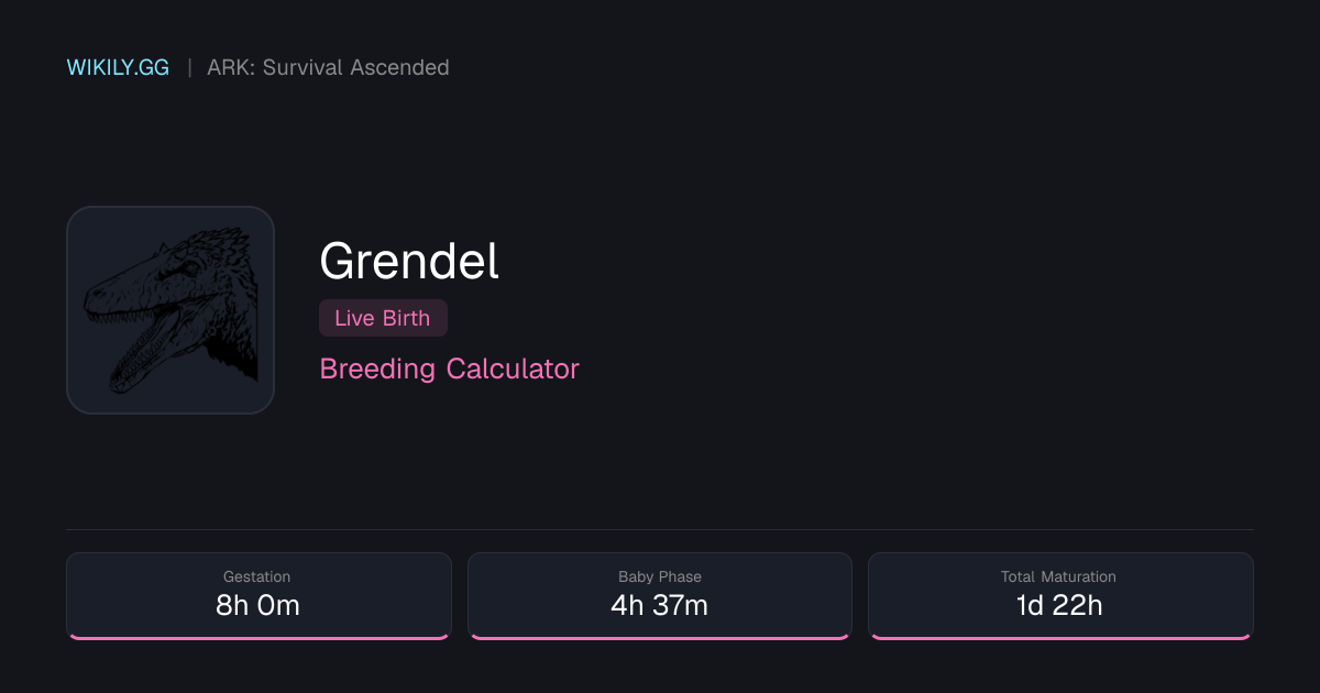 Grendel 配种计算器 - ARK: 生存进化