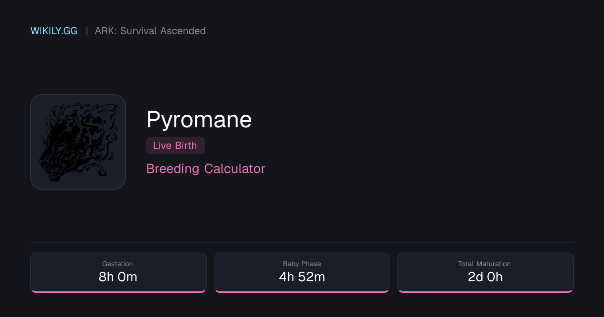 Pyromane 配种计算器 - ARK: Survival Ascended