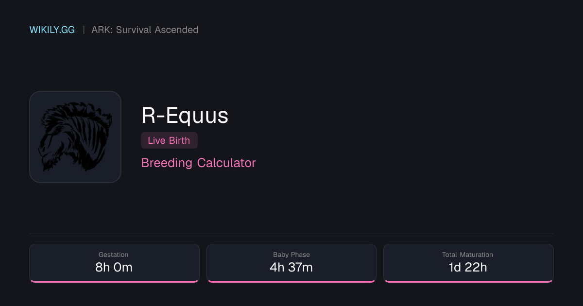 R-Equus 配种计算器 - ARK: Survival Ascended