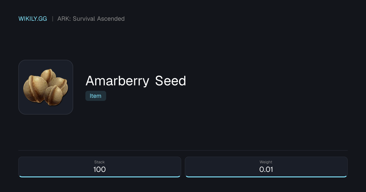 Amarberry Seed - ARK: Survival Ascended