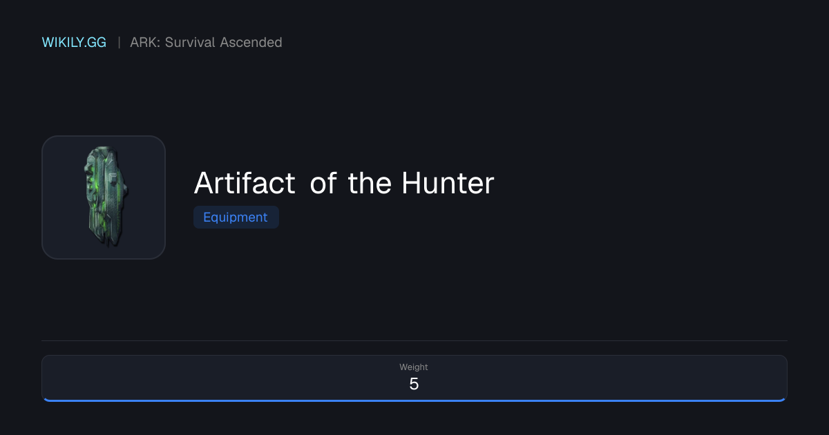 Artifact of the Hunter - ARK: Survival Ascended