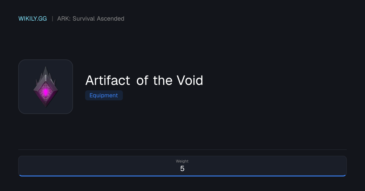 Artifact of the Void - ARK: Survival Ascended