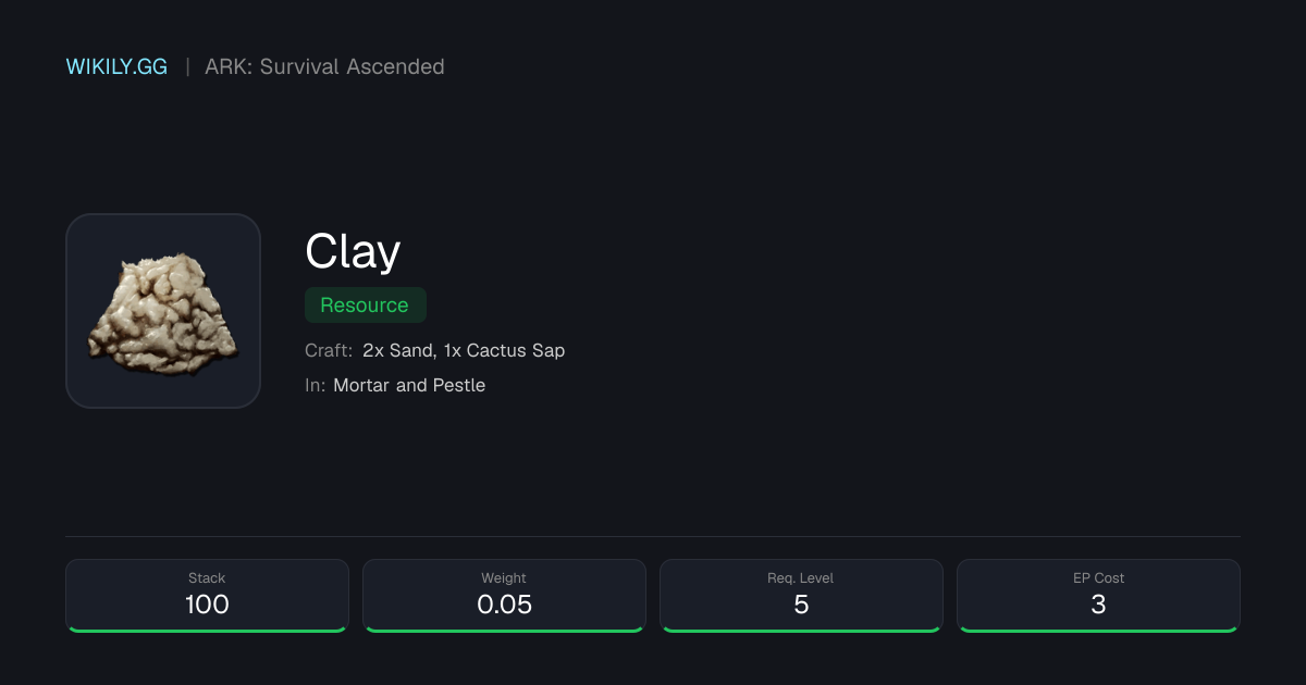 Clay - ARK: Survival Ascended