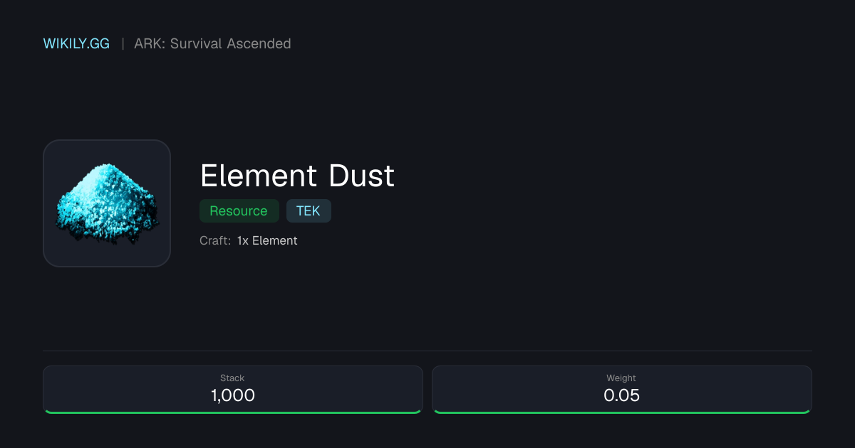 Element Dust - ARK: Survival Ascended
