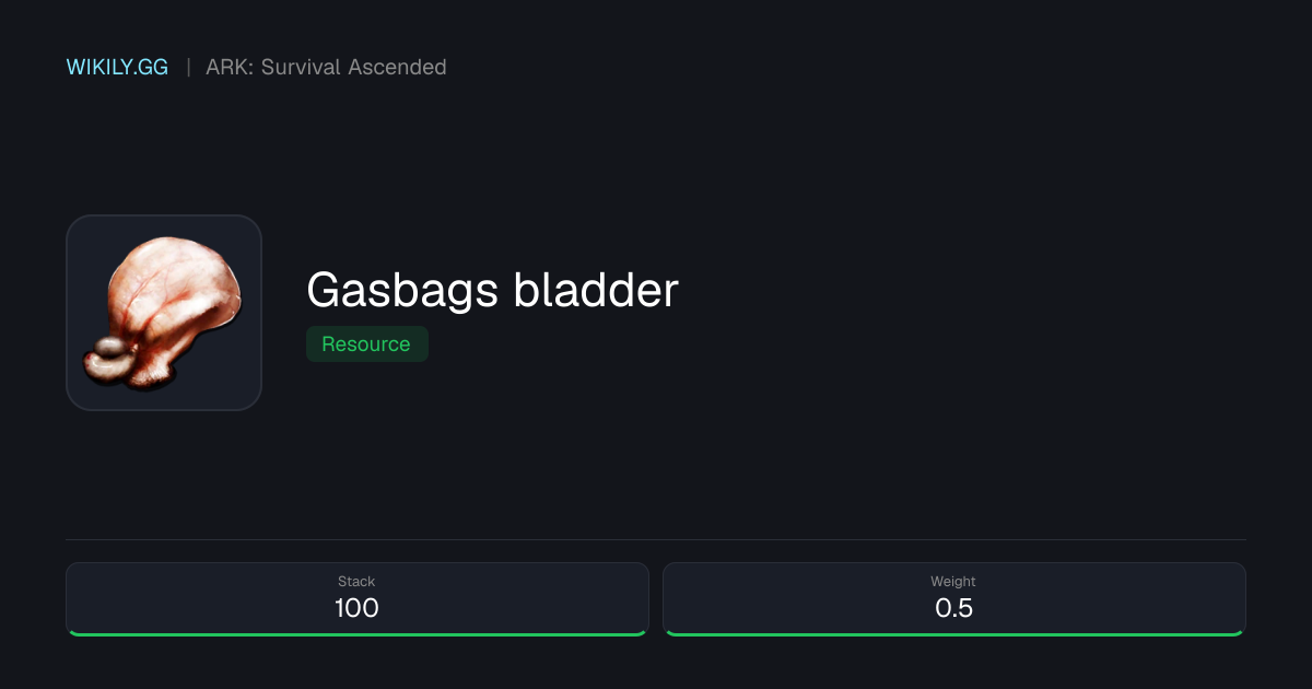 Gasbags bladder - ARK: Survival Ascended