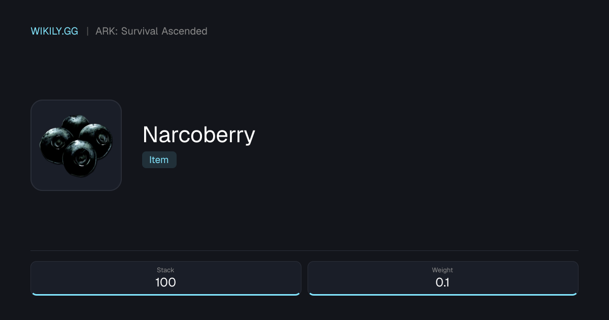 Narcoberry - ARK: Survival Ascended