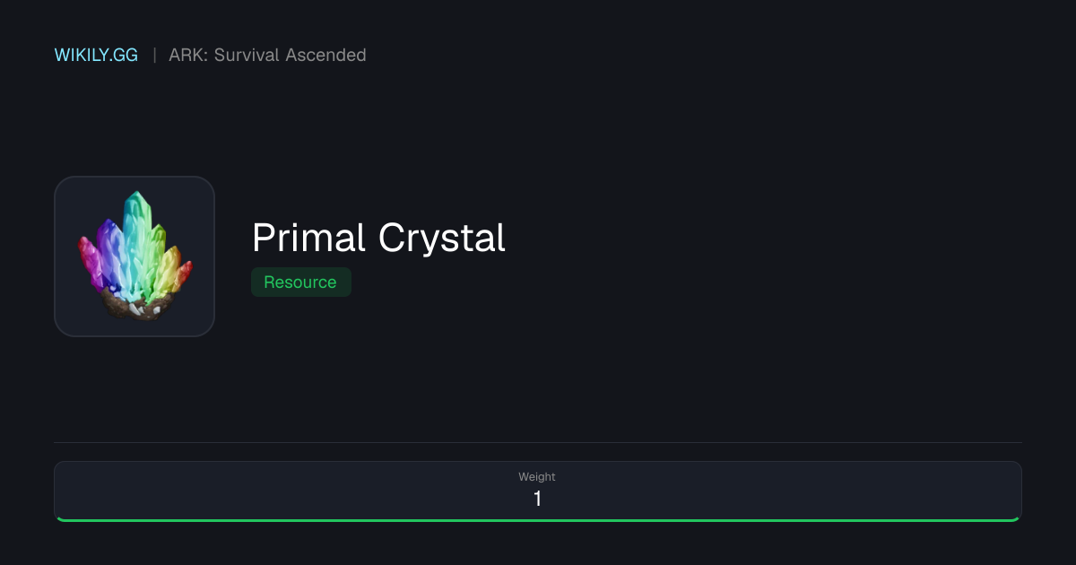 Primal Crystal - ARK: Survival Ascended