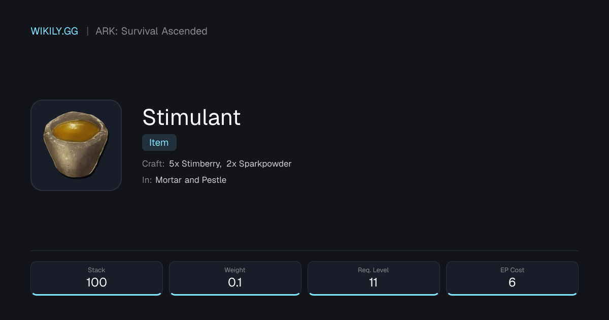Stimulant - ARK: Survival Ascended