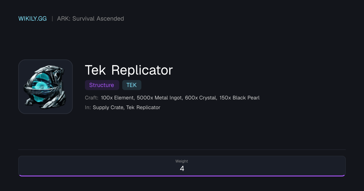 Tek Replicator - ARK: Survival Ascended