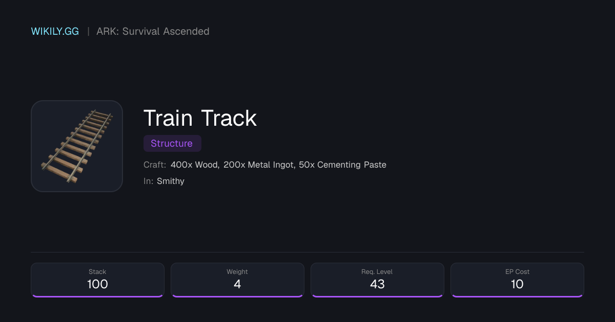 Train Track - ARK: Survival Ascended