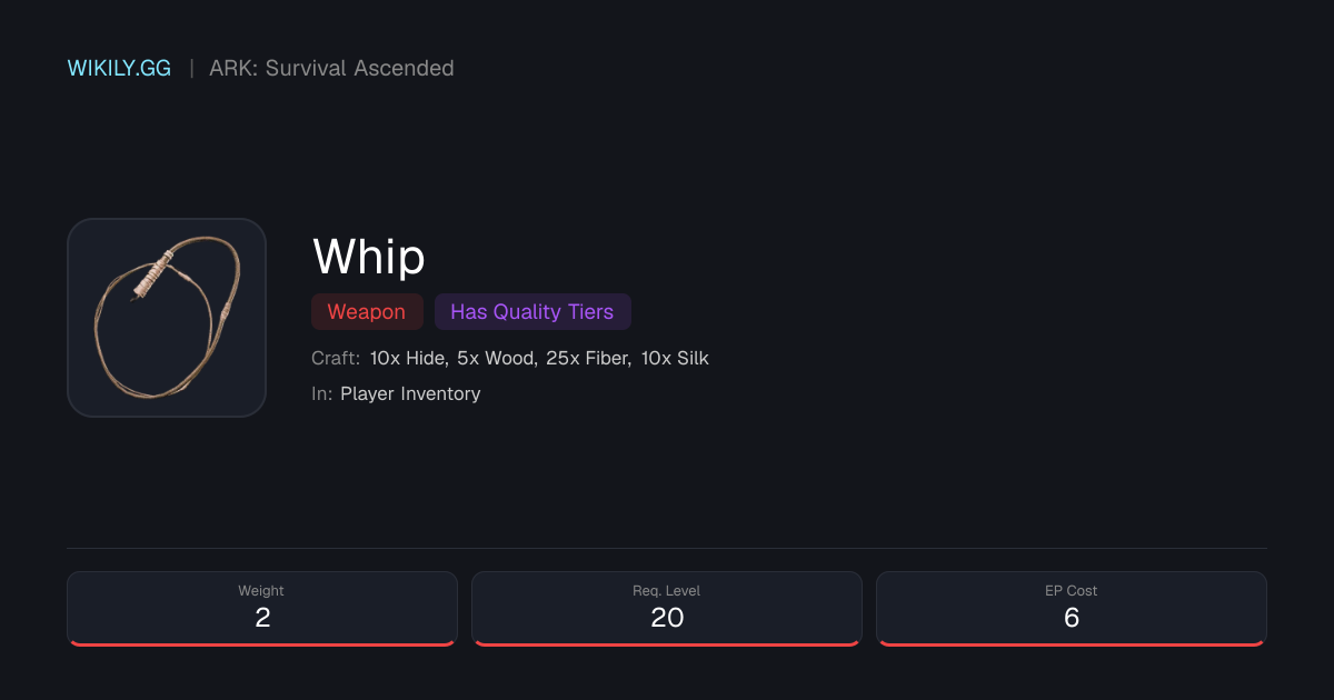 Whip - ARK: Survival Ascended