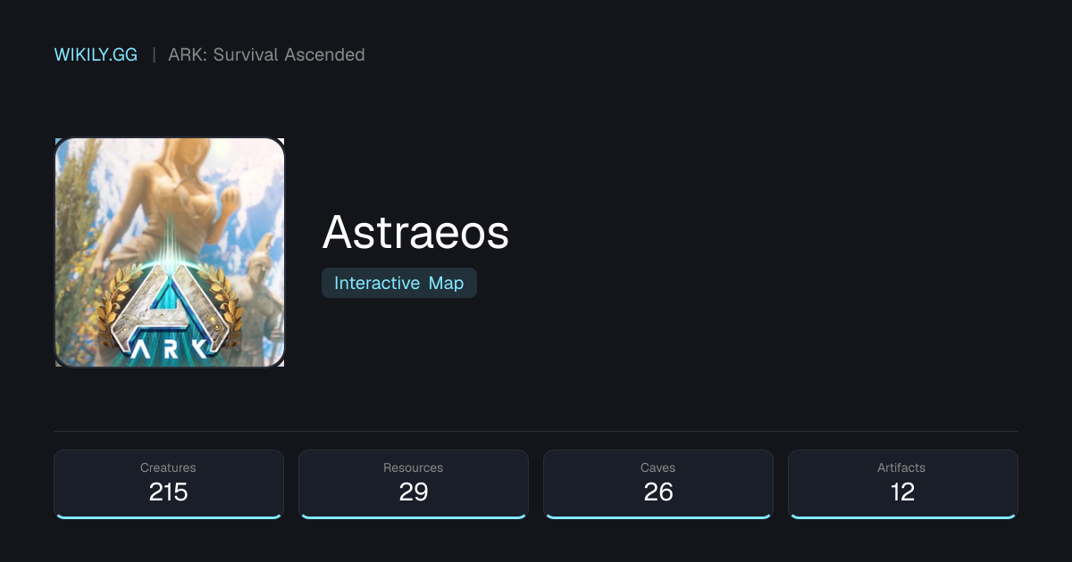 Astraeos 资源地图 - 生物刷新点与洞穴 - ARK: Survival Ascended